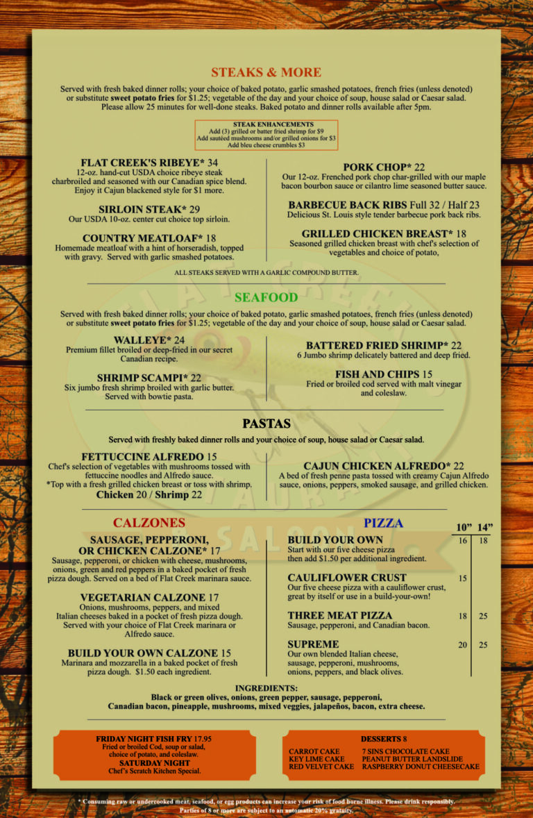 Restaurant & Bar – Flat Creek Hotel & Restaurant